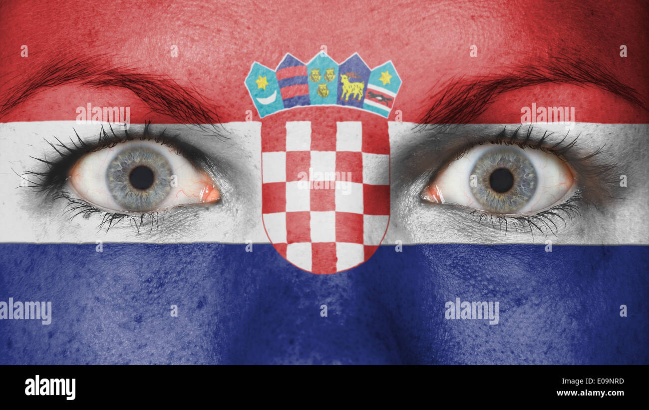Croatian fan face hi-res stock photography and images - Alamy