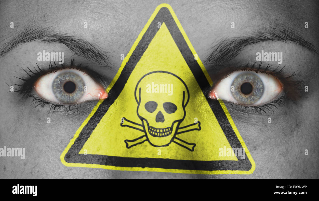Close up of eyes. Painted face danger poisonous Stock Photo - Alamy