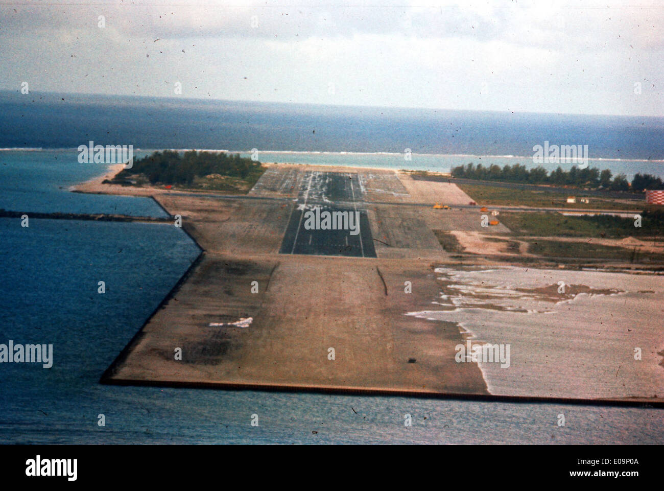 This photograph captures Midway Island's Runway 32 during September ...