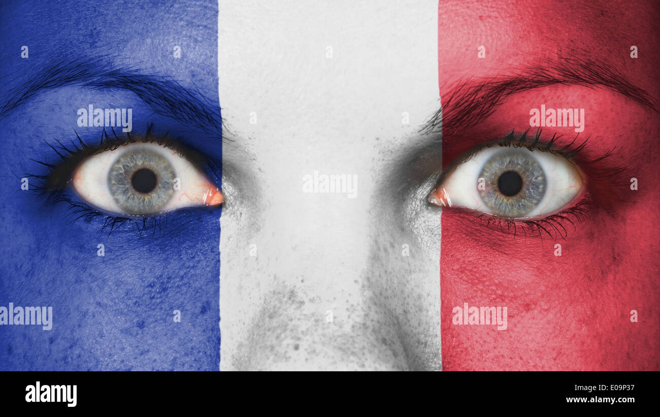 France face paint hi-res stock photography and images - Alamy