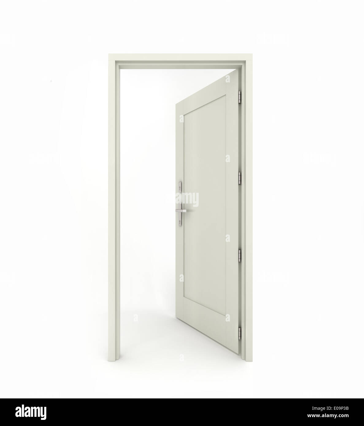 Standing at open door Cut Out Stock Images & Pictures - Alamy