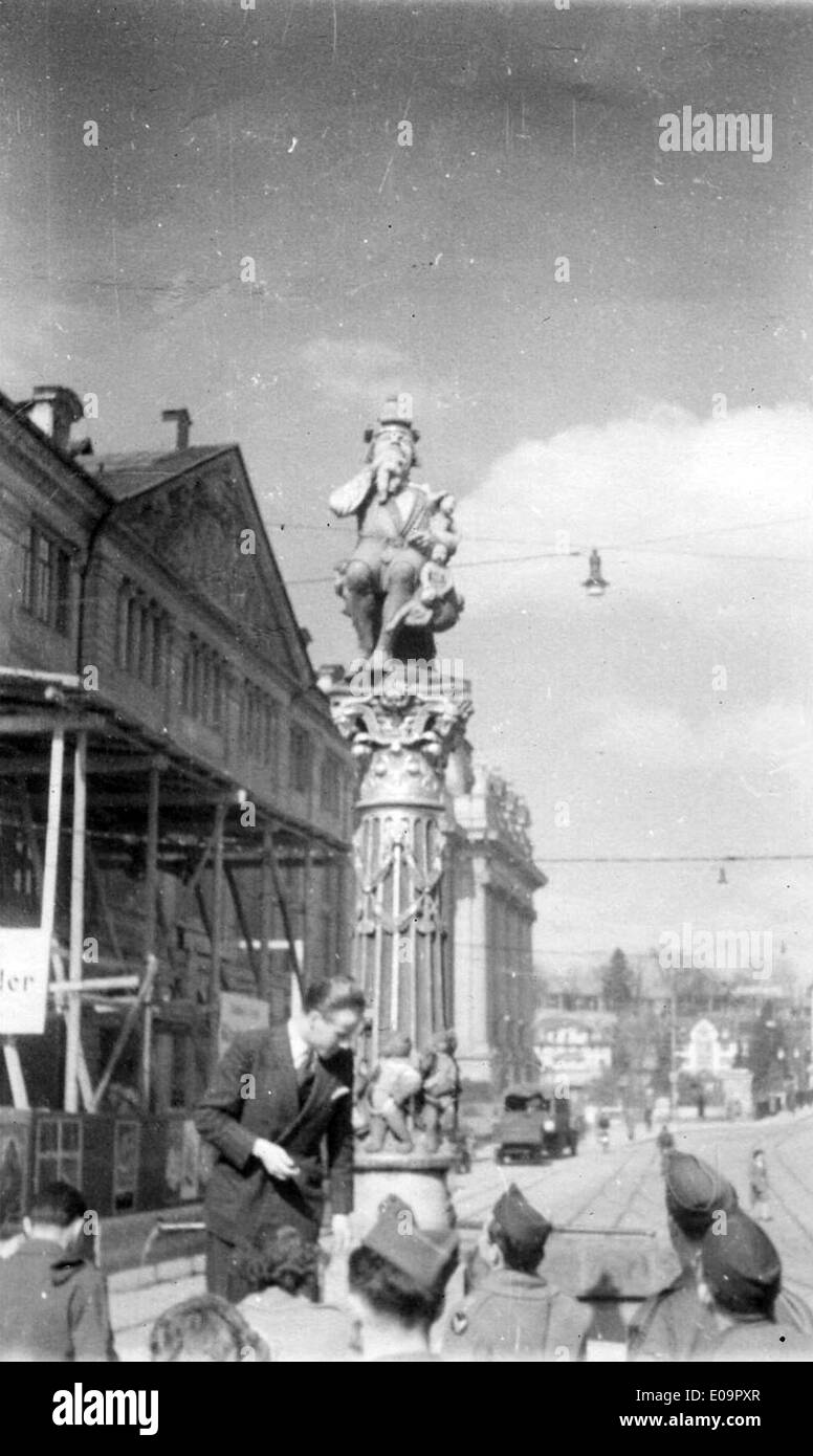 The Child Eater Fountain, located at Granary Place (Kornhausplatz) in ...
