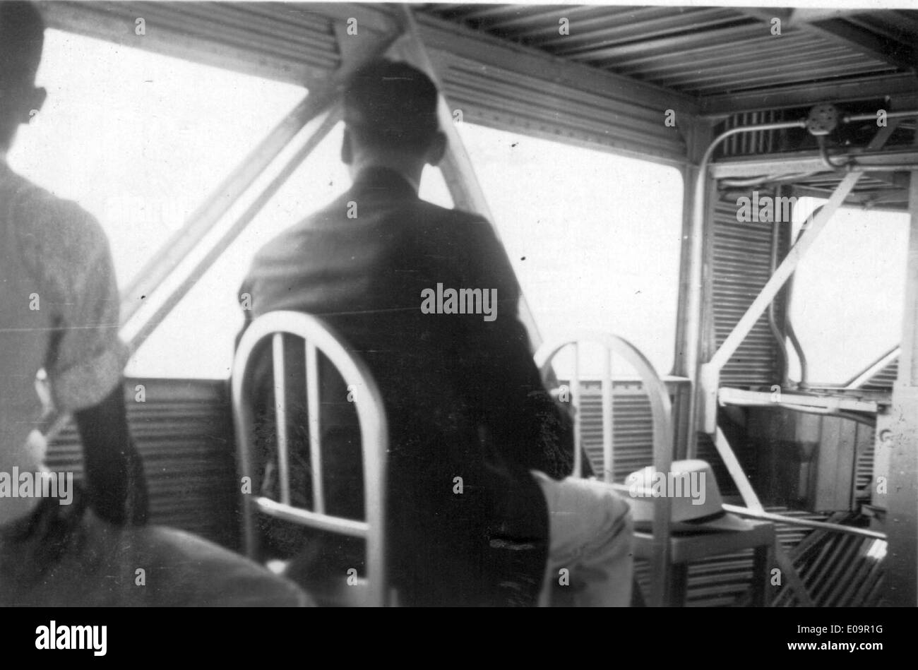 This image captures a moment from the 1933 Chicago World's Fair, a ...