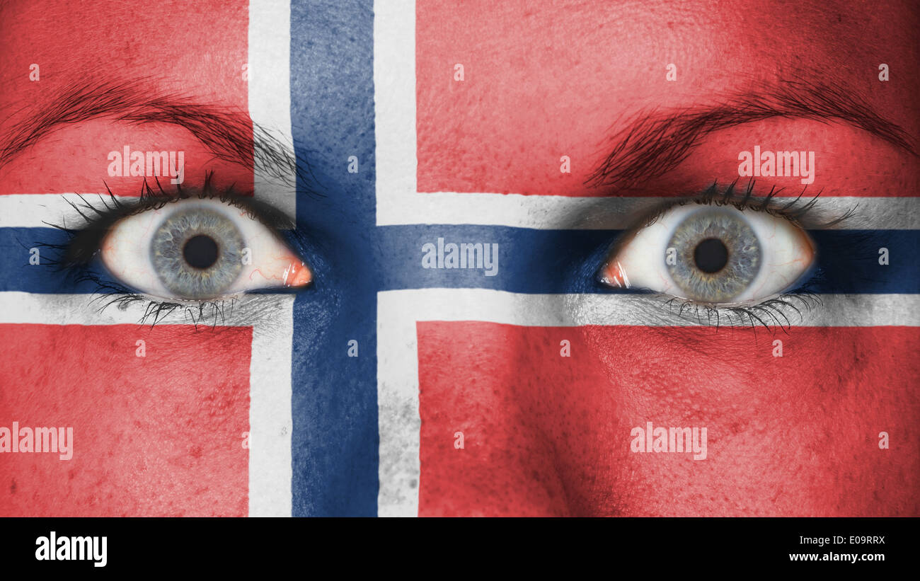 Norway flag face hi-res stock photography and images - Alamy