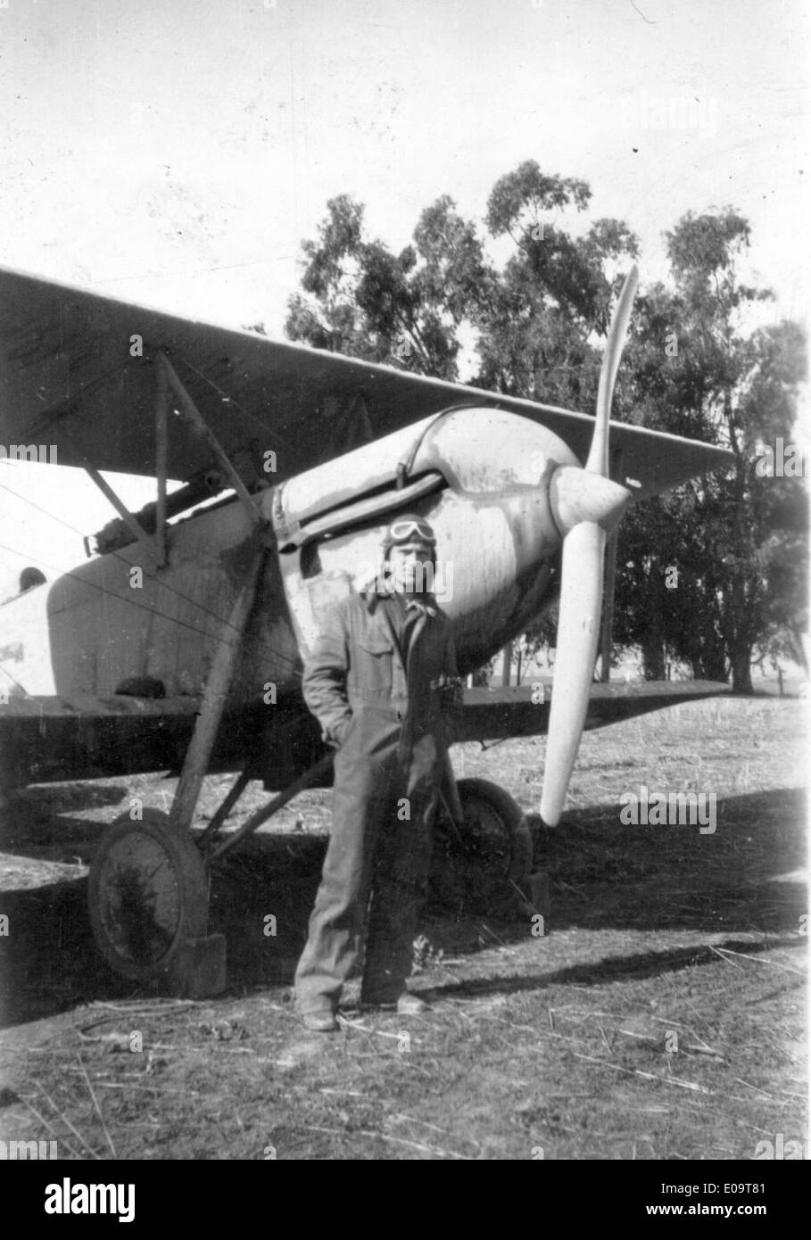 This photo captures Willard Morris with a Waco 10, a popular biplane ...