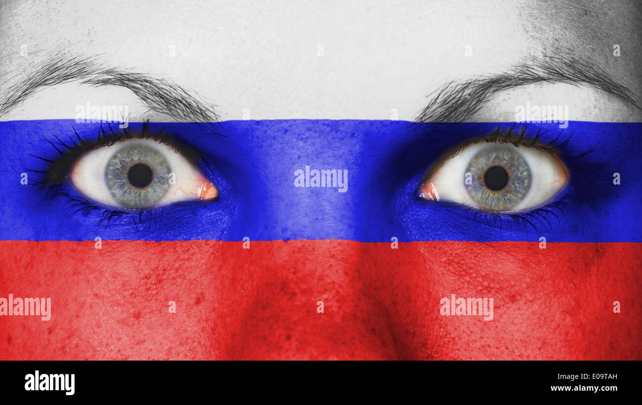 Russia painted flag hi-res stock photography and images - Alamy