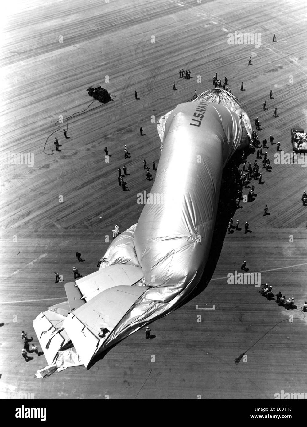 The Goodyear K-Class airship was involved in an accident at NAS Santa ...