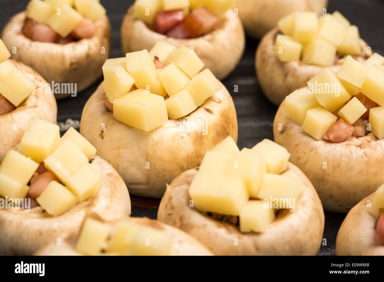 Grilled vegetables cheese mushrooms hi-res stock photography and images ...