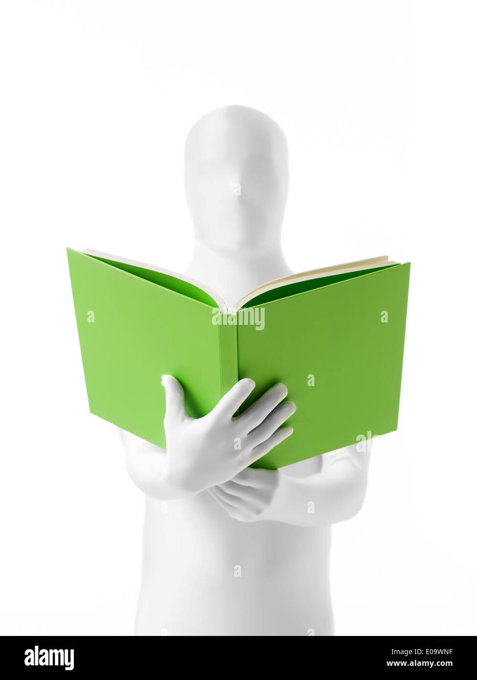 Book open in front of face hi-res stock photography and images - Alamy