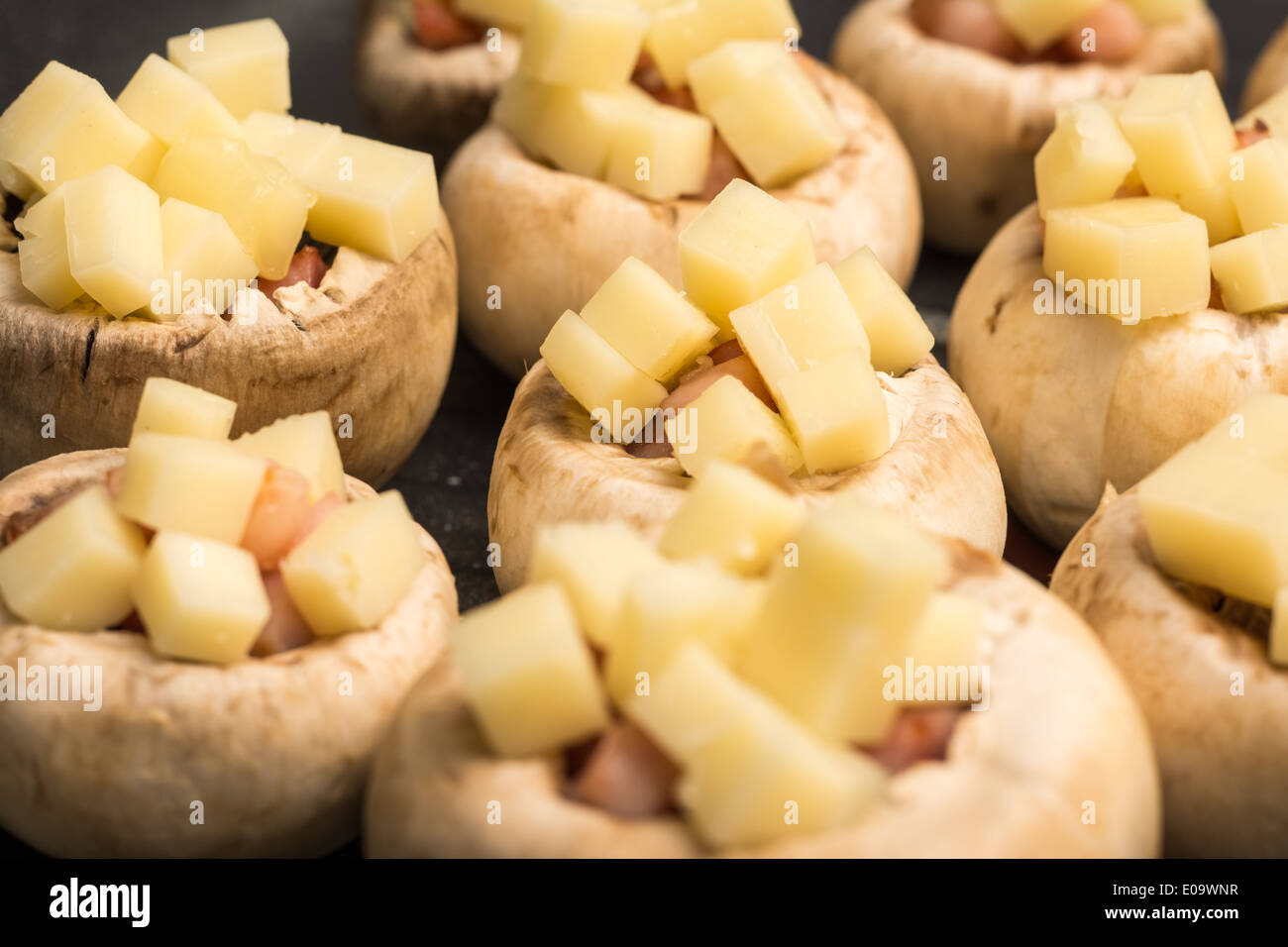 Grilled vegetables cheese mushrooms hi-res stock photography and images ...