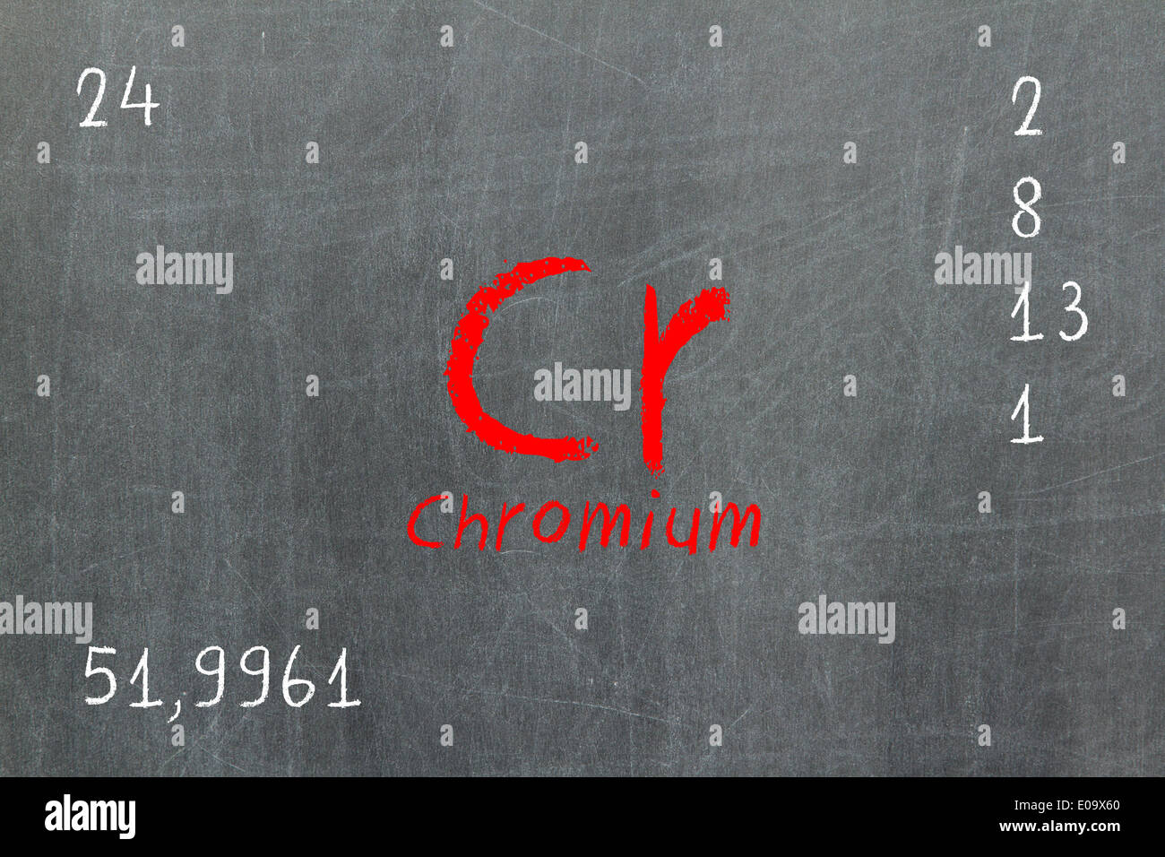 Isolated blackboard with periodic table Chromium Chemistry Stock Photo ...
