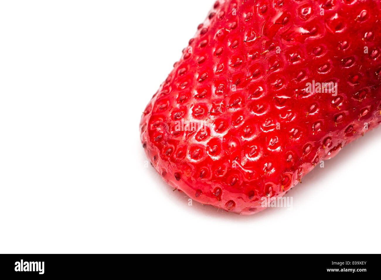 Red Strawberry Close Up Isolated On White Stock Photo - Alamy