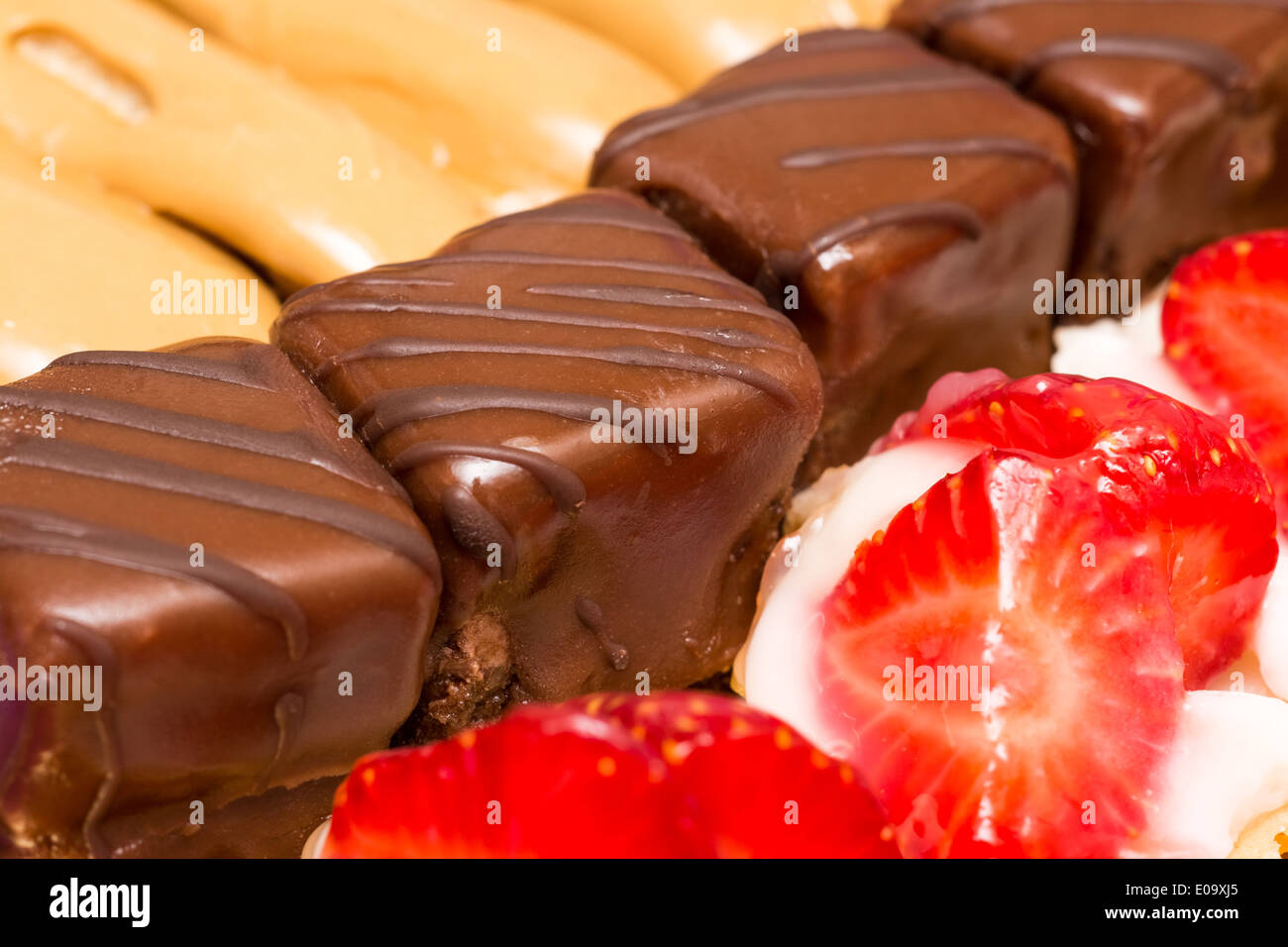 Sweet Small Cakes Close Up Stock Photo - Alamy
