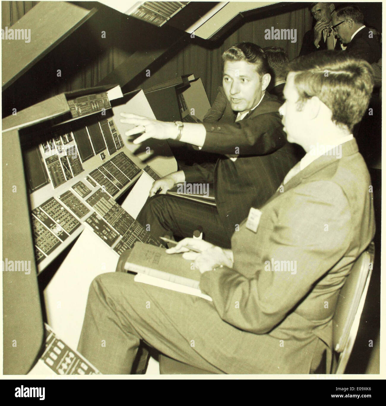 This glossy photo features the B9U cockpit mock-up used during the ...