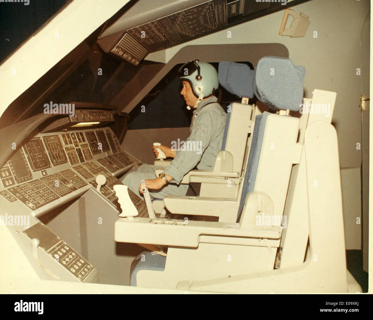 This glossy photo of the Space Shuttle Program’s B9U cockpit mock-up ...