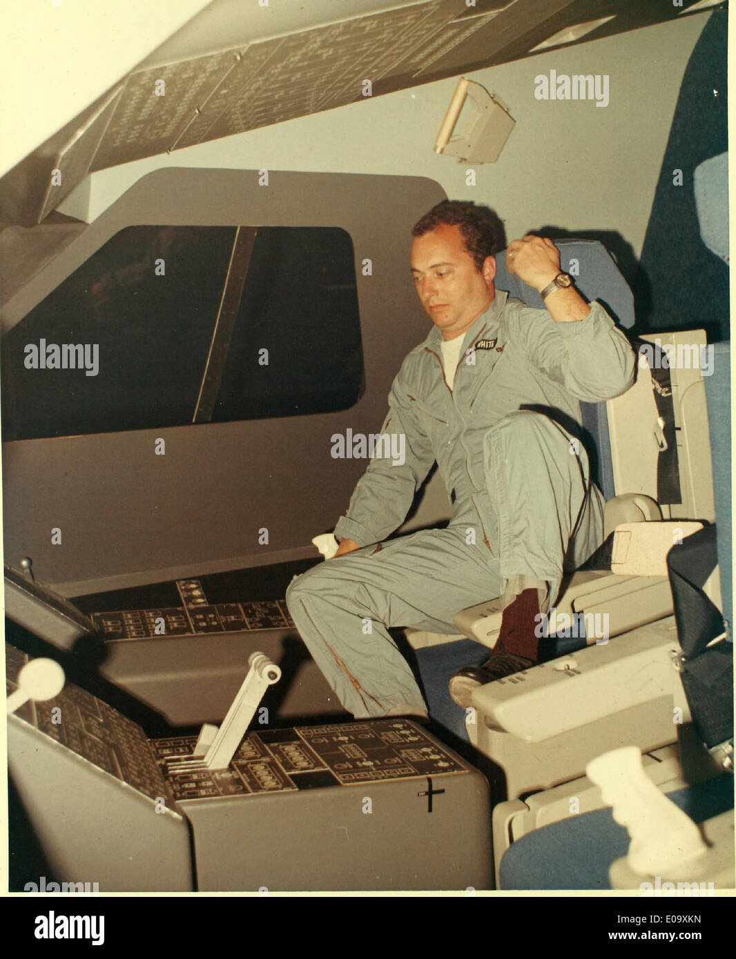 This glossy photo shows the B9U cockpit mock-up and fly-back booster ...