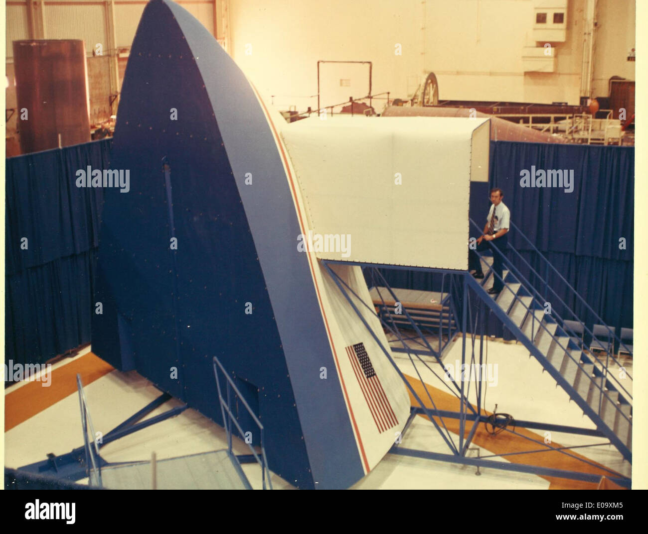 This mock-up of the B9U fly-back booster, created during the Space ...