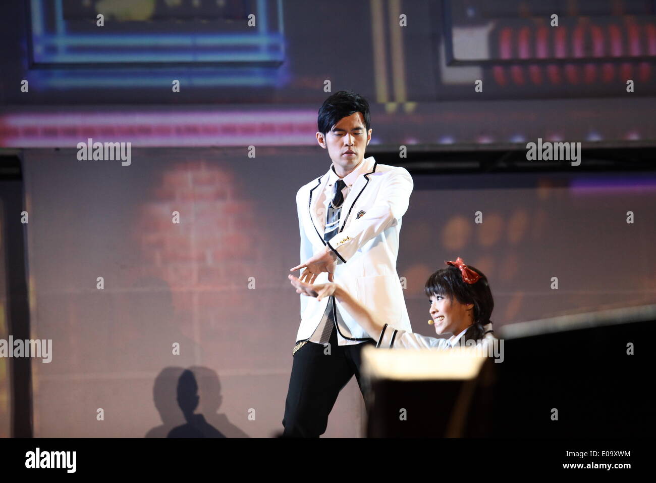 Shanghai, China. 4th May, 2014. Singer Jay Chou performs at his concert ...