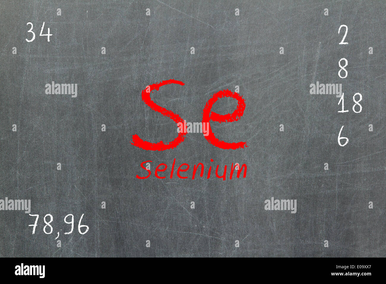 Isolated blackboard with periodic table Selenium Chemistry Stock Photo ...