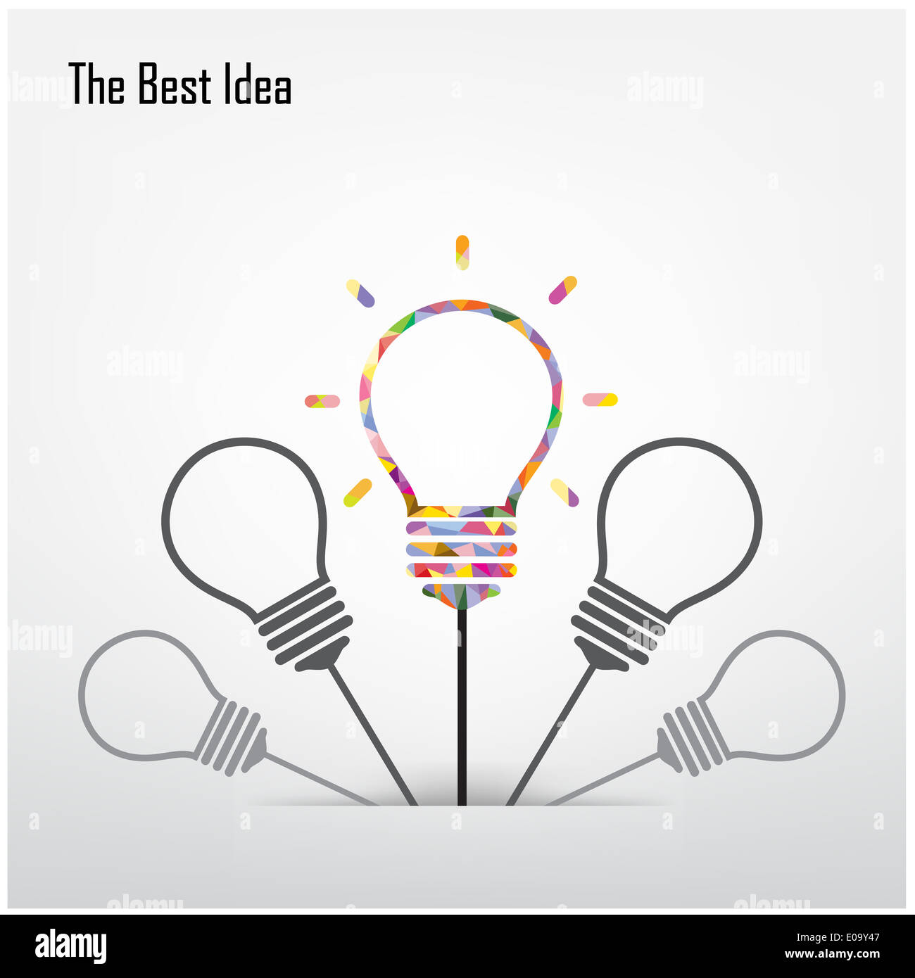 Creative light bulb Idea concept background design for poster flyer ...