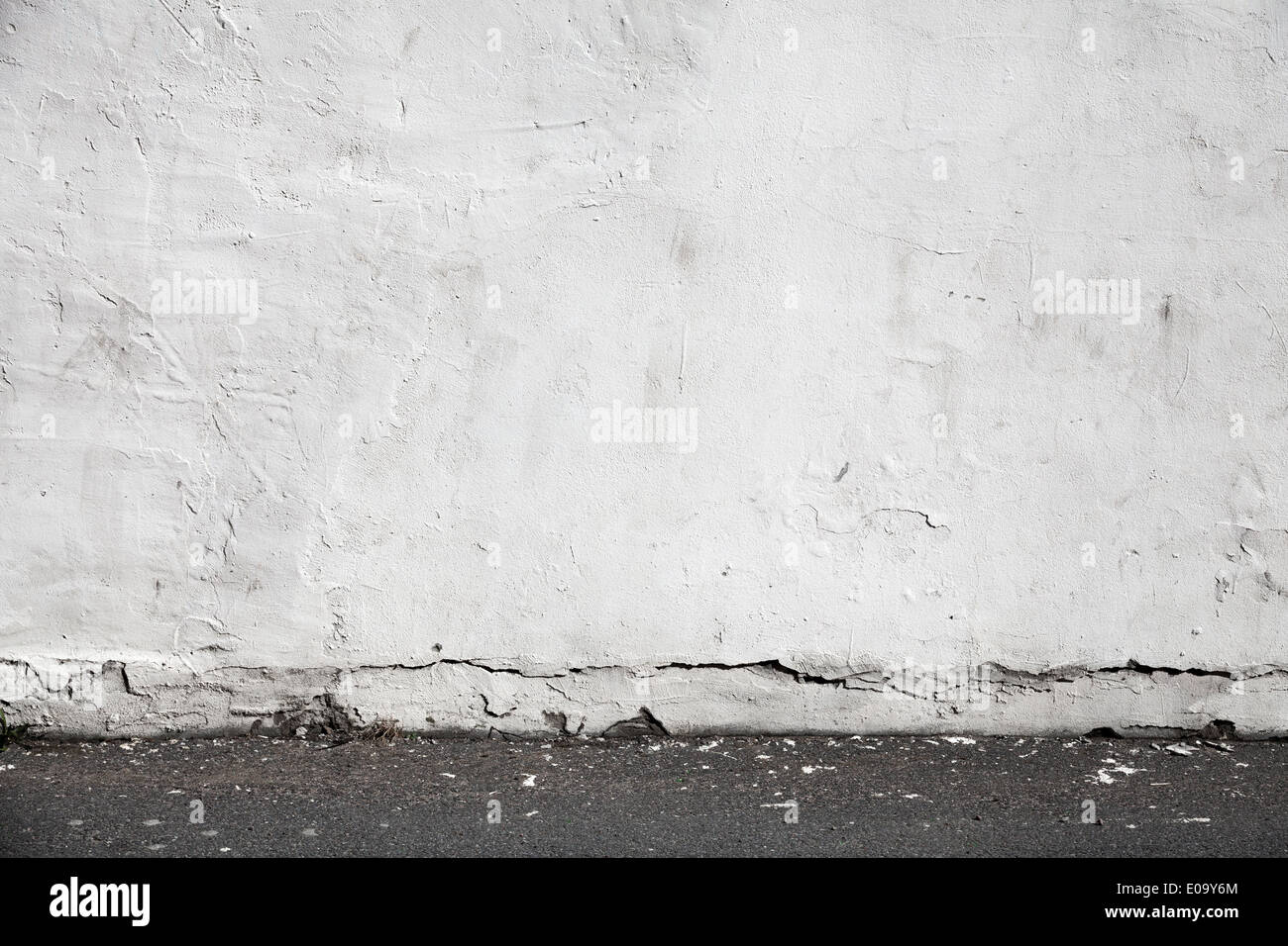 White wall and asphalt pavement. Urban interior background Stock Photo ...