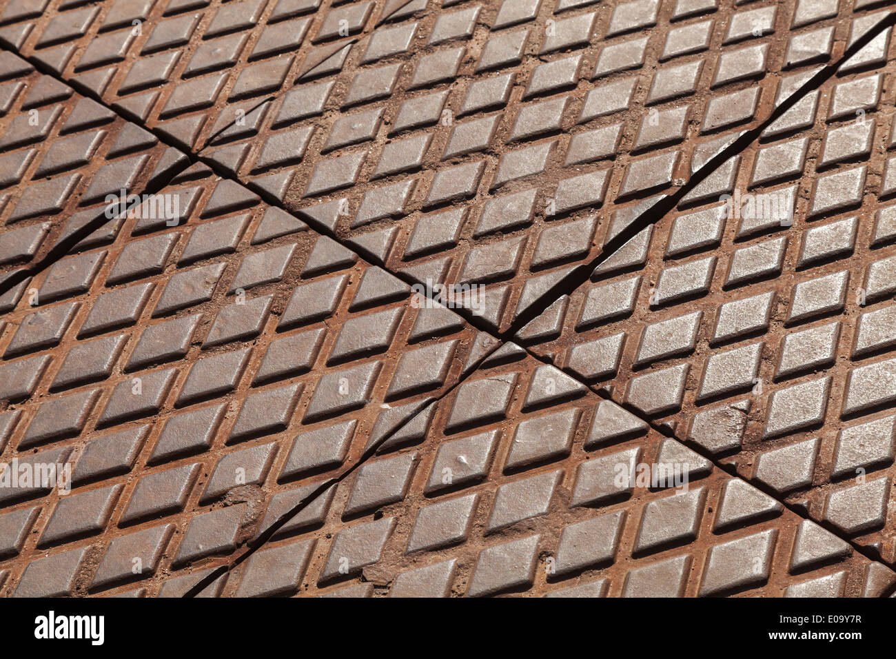 Rusted steel diamond plates background photo texture Stock Photo - Alamy