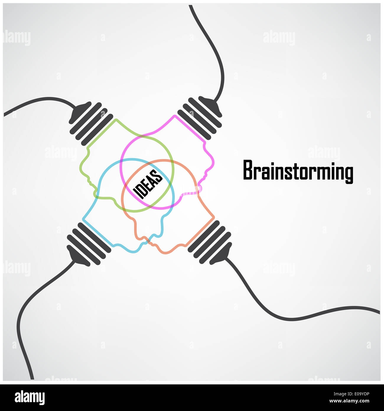 Creative light bulb Idea concept background design for poster flyer ...