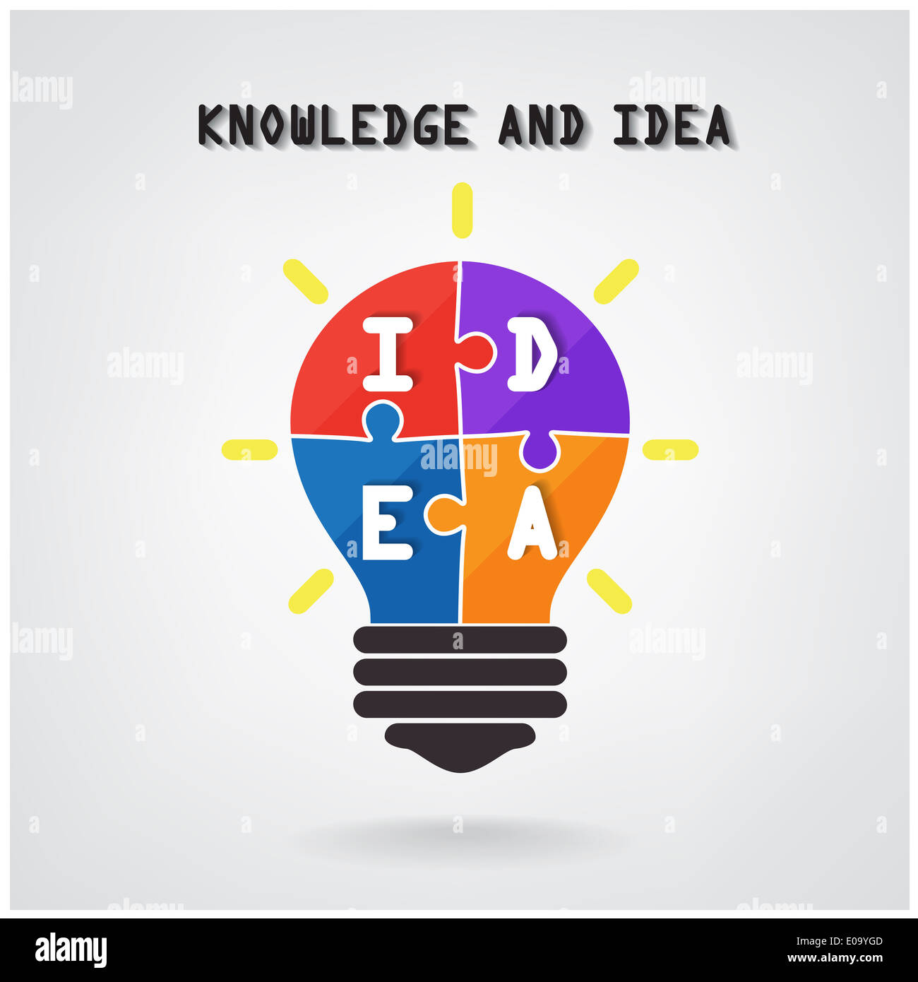 Creative light bulb idea concept background design for poster flyer ...