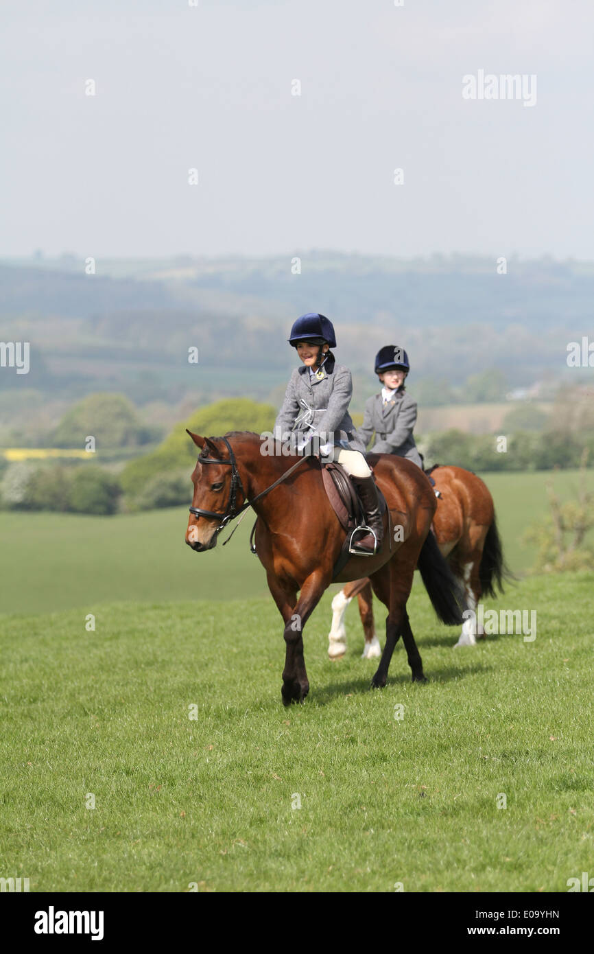 Two ponies riders riding hi-res stock photography and images - Alamy