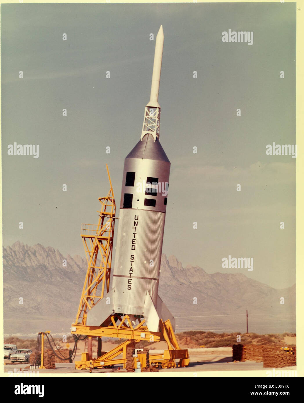 This glossy photo shows Convair Little Joe II, a test vehicle developed ...