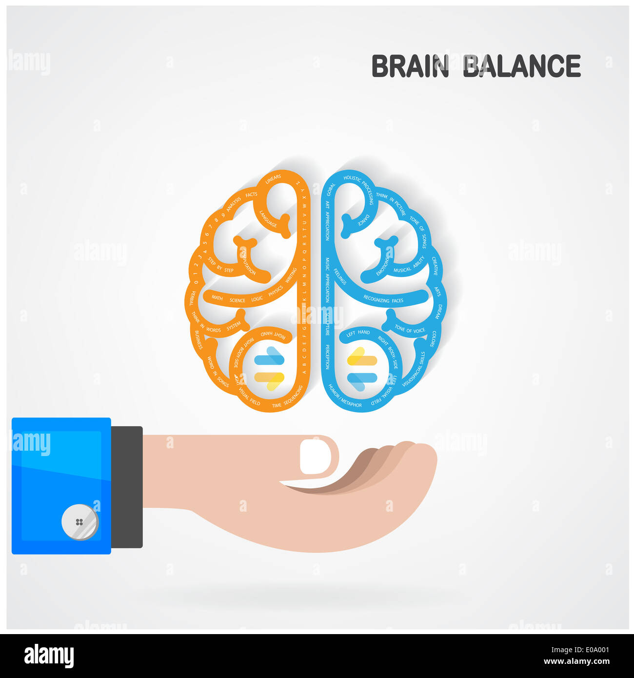 Creative colorful left and right brain Idea concept background,Brain ...