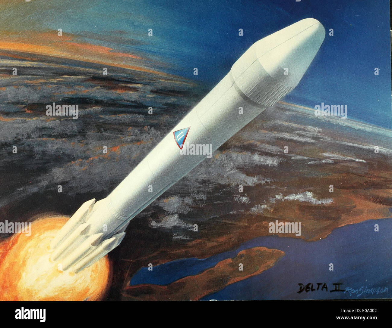 This glossy photo features the McDonnell Douglas Delta, a line of ...