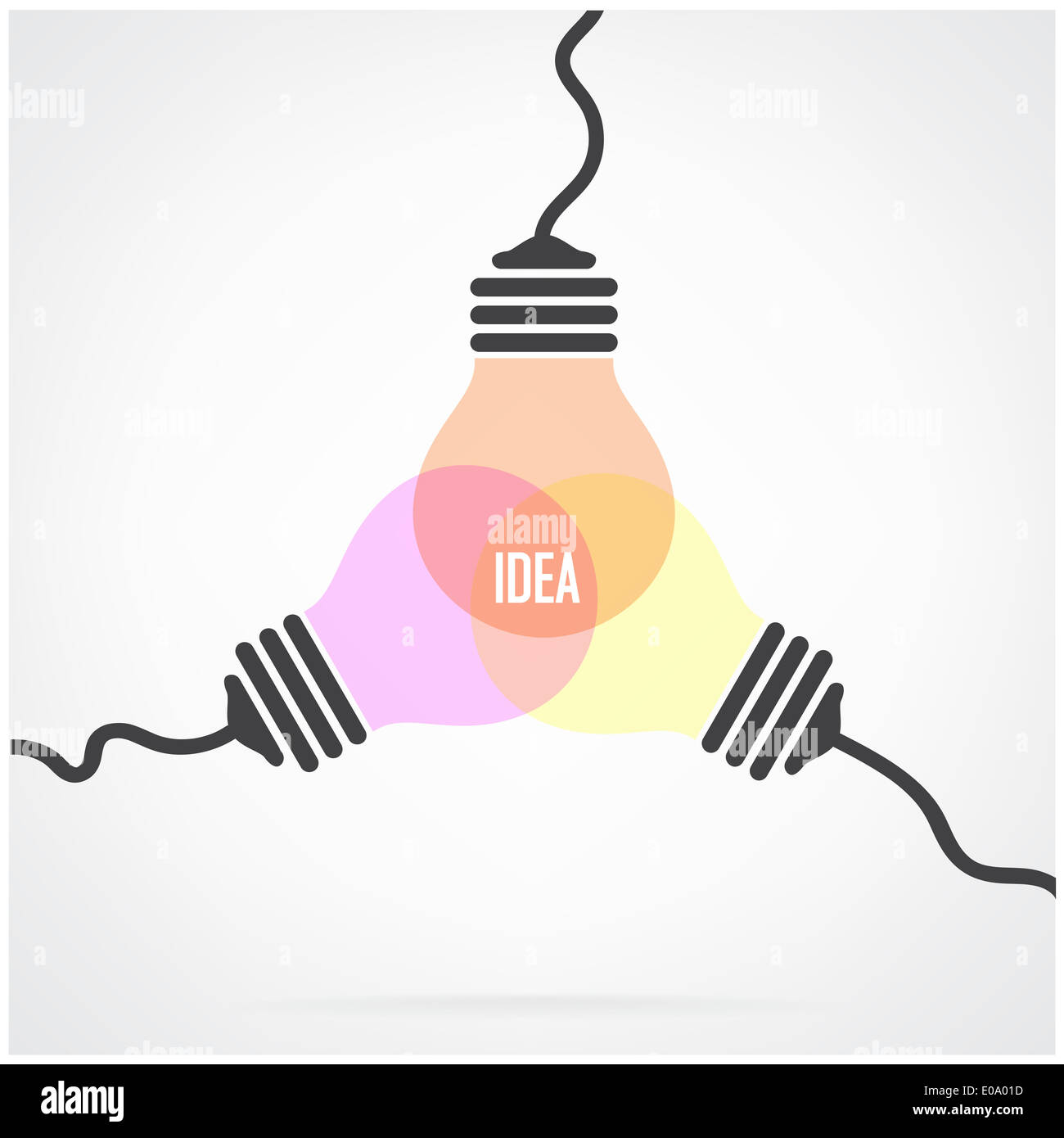 Creative light bulb Idea concept background design for poster flyer ...