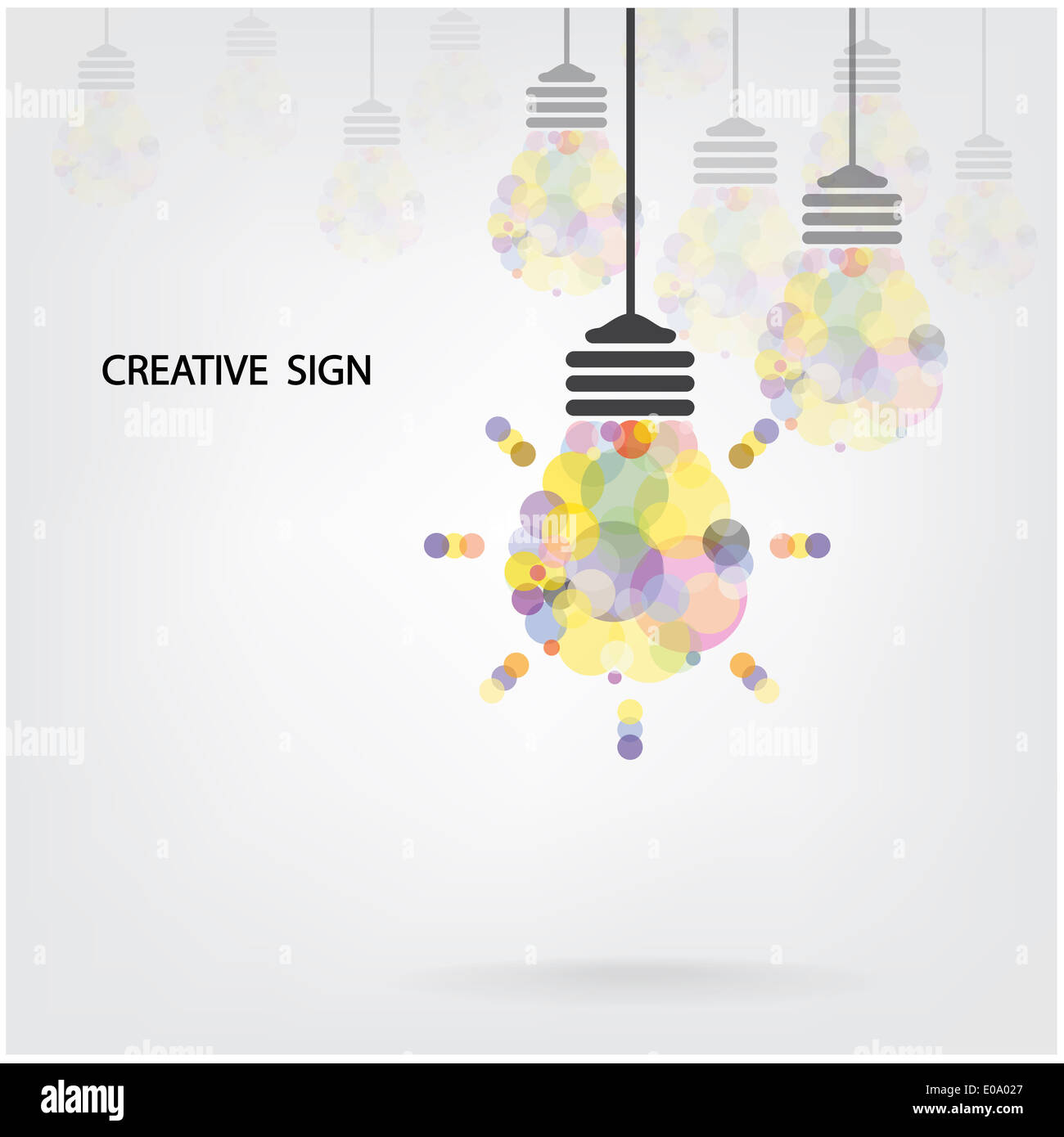 Creative light bulb Idea concept background design for poster flyer ...