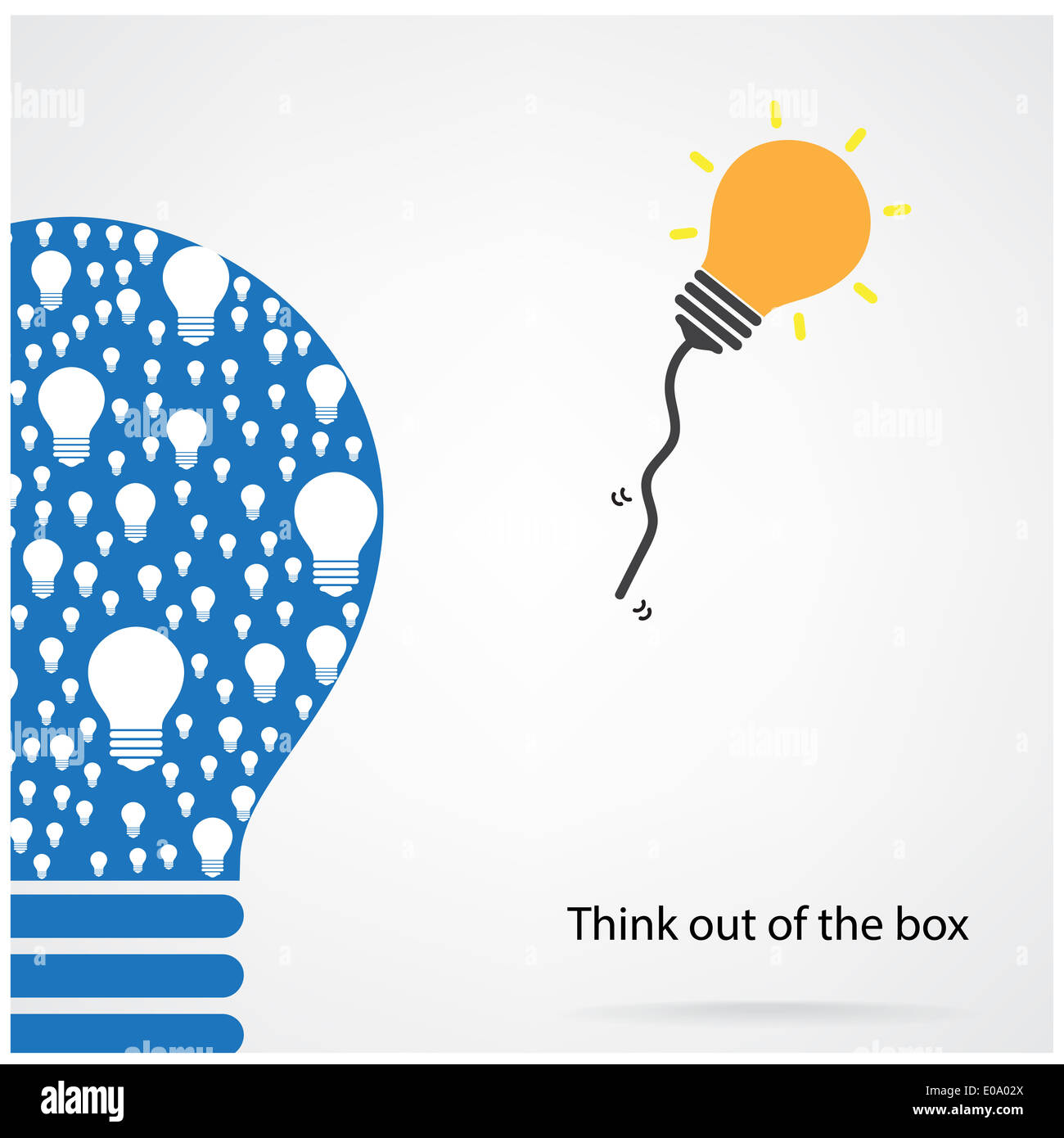 Creative light bulb idea concept background design for poster flyer ...