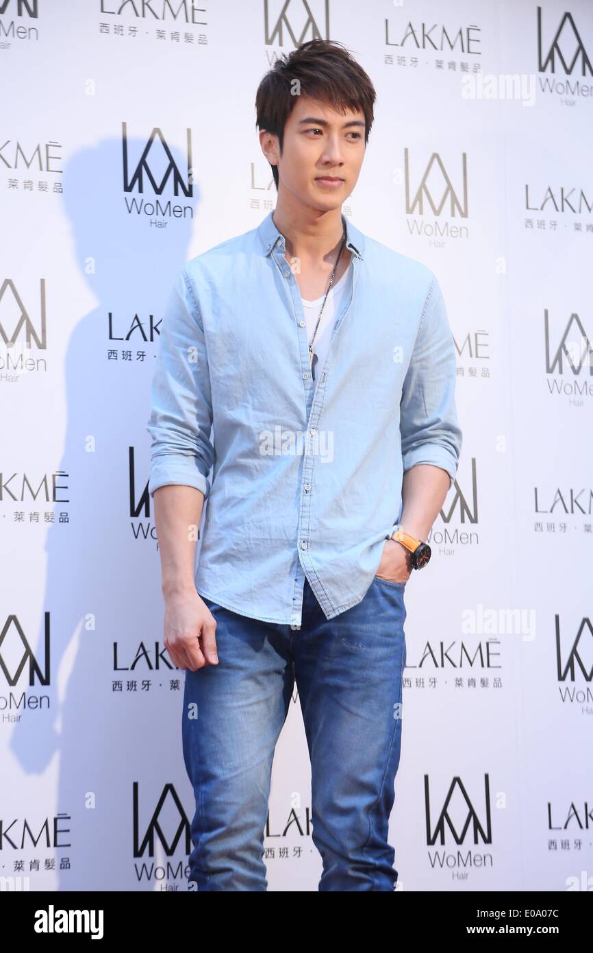 Taipei. 6th May, 2014. Chun Wu, Jiro Wang and Calvin Chen attend opening ceremony of their ...