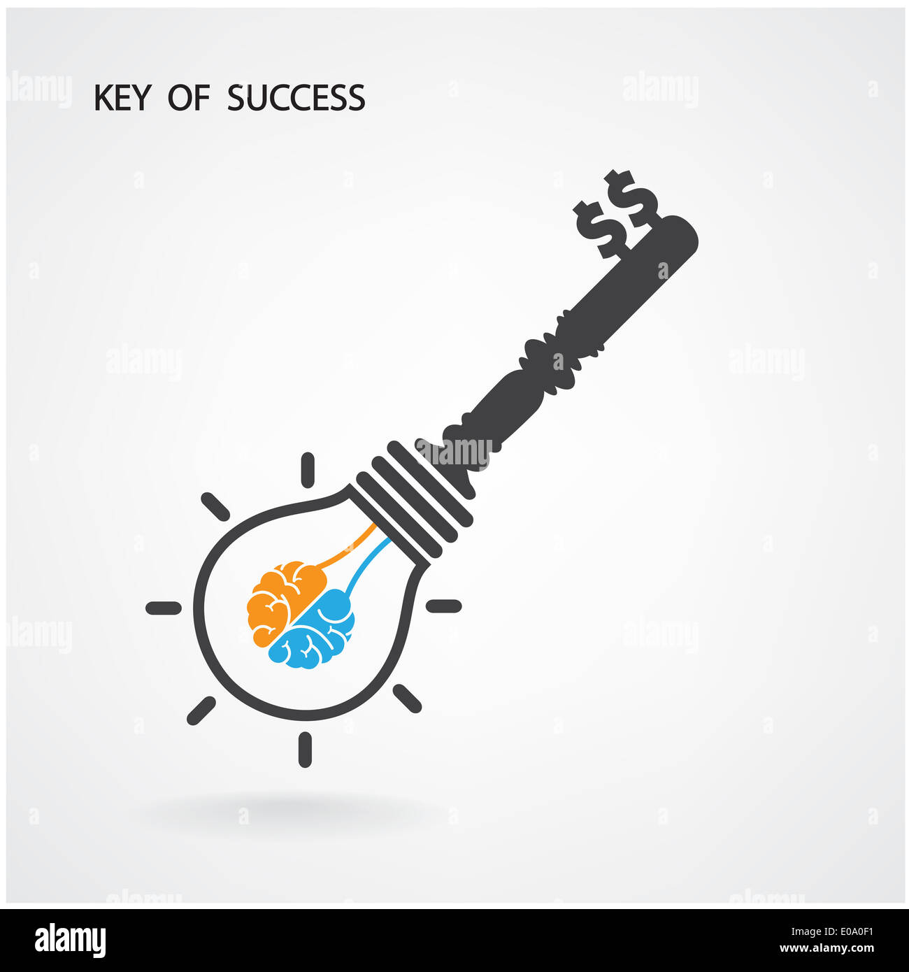 Creative light bulb Idea concept,key of success Stock Photo - Alamy