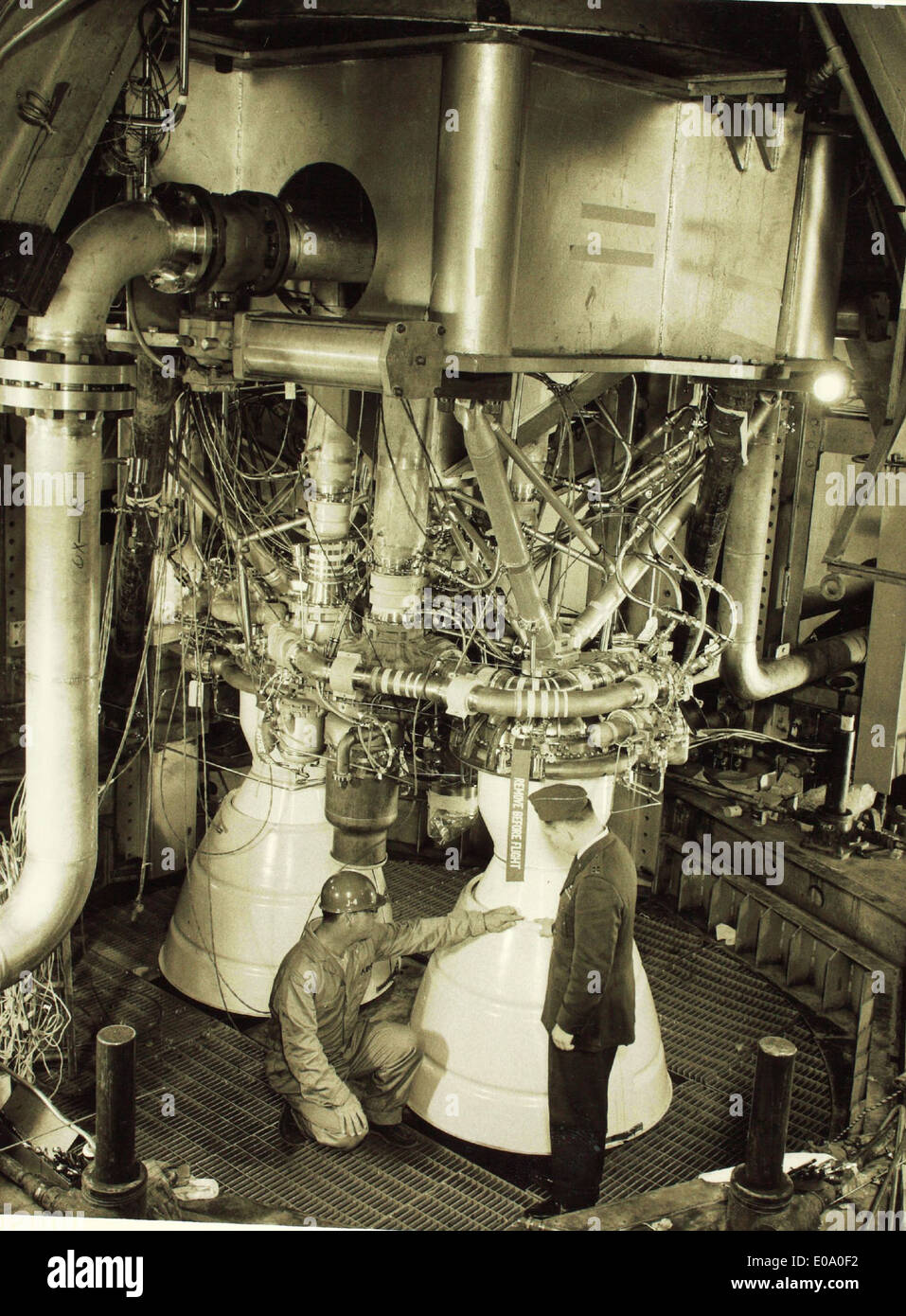 A glossy photo of the Titan III engine, showcasing its intricate design ...