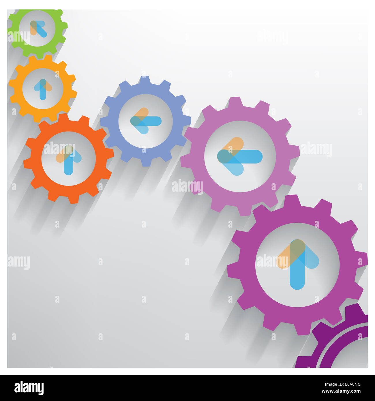 Color Gears Infographics Number Options Banner background Stock Photo ...