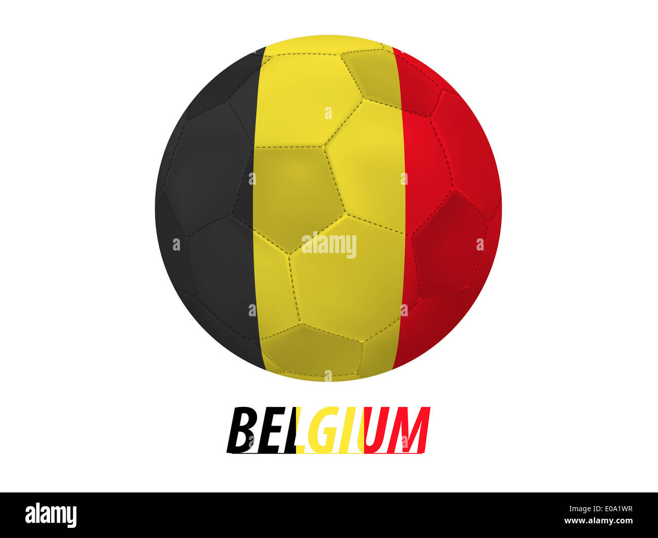 Soccer ball with belgium flag isolated in white Stock Photo - Alamy