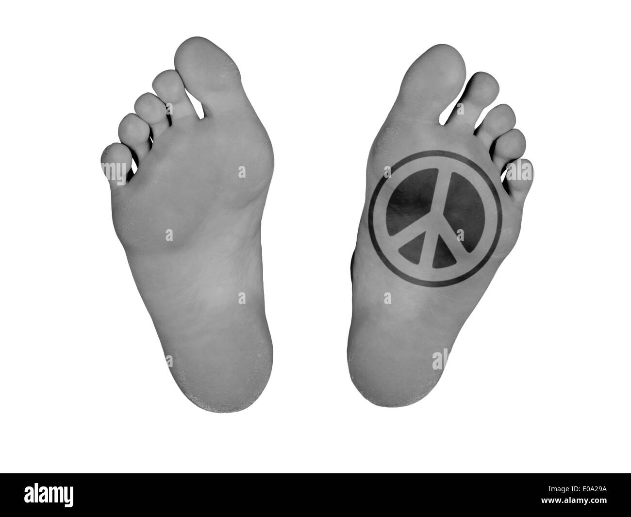Peace symbol face Black and White Stock Photos & Images - Alamy