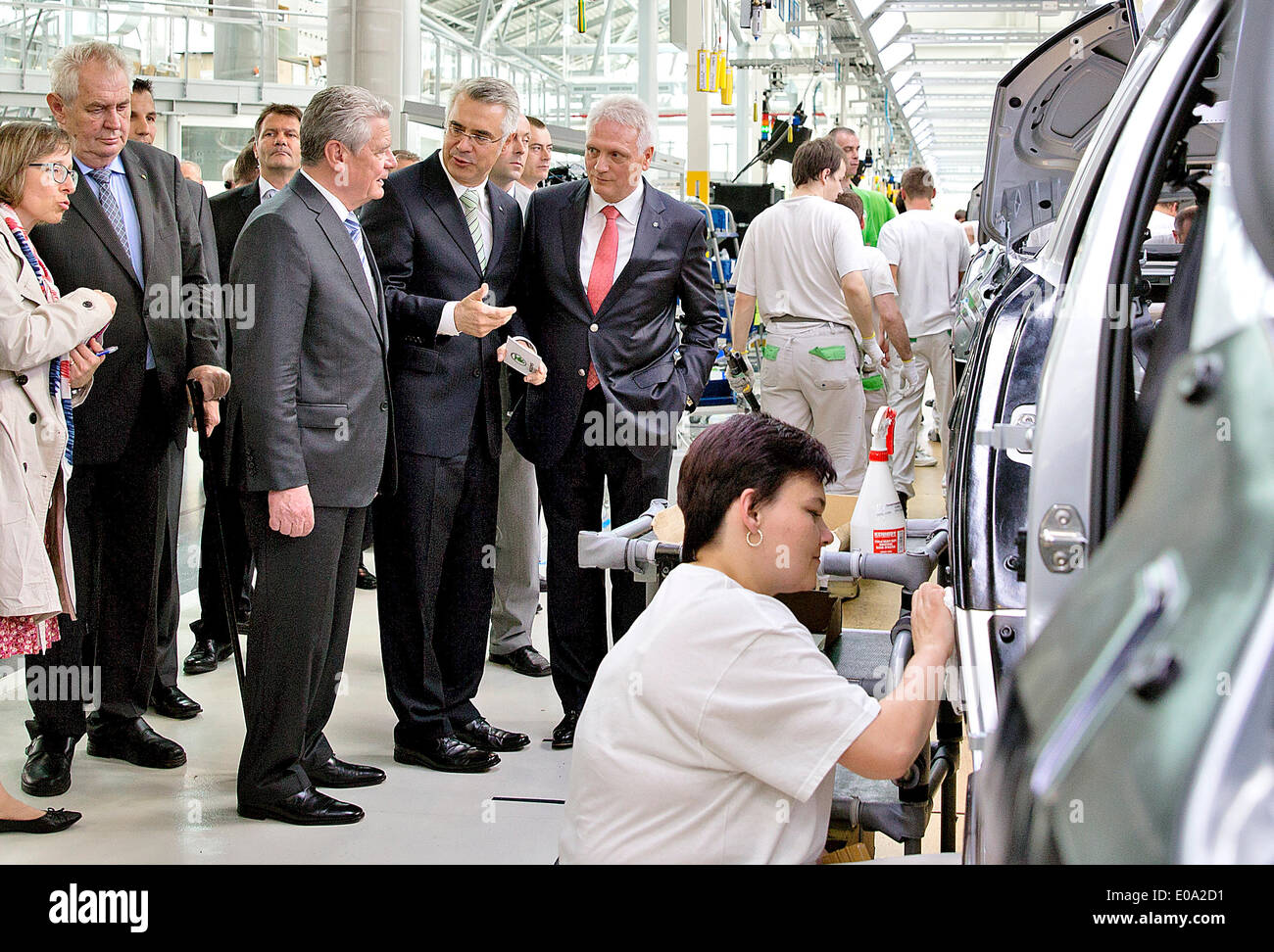 Czech President Milos Zeman, left, and his German counterpart Joachim ...
