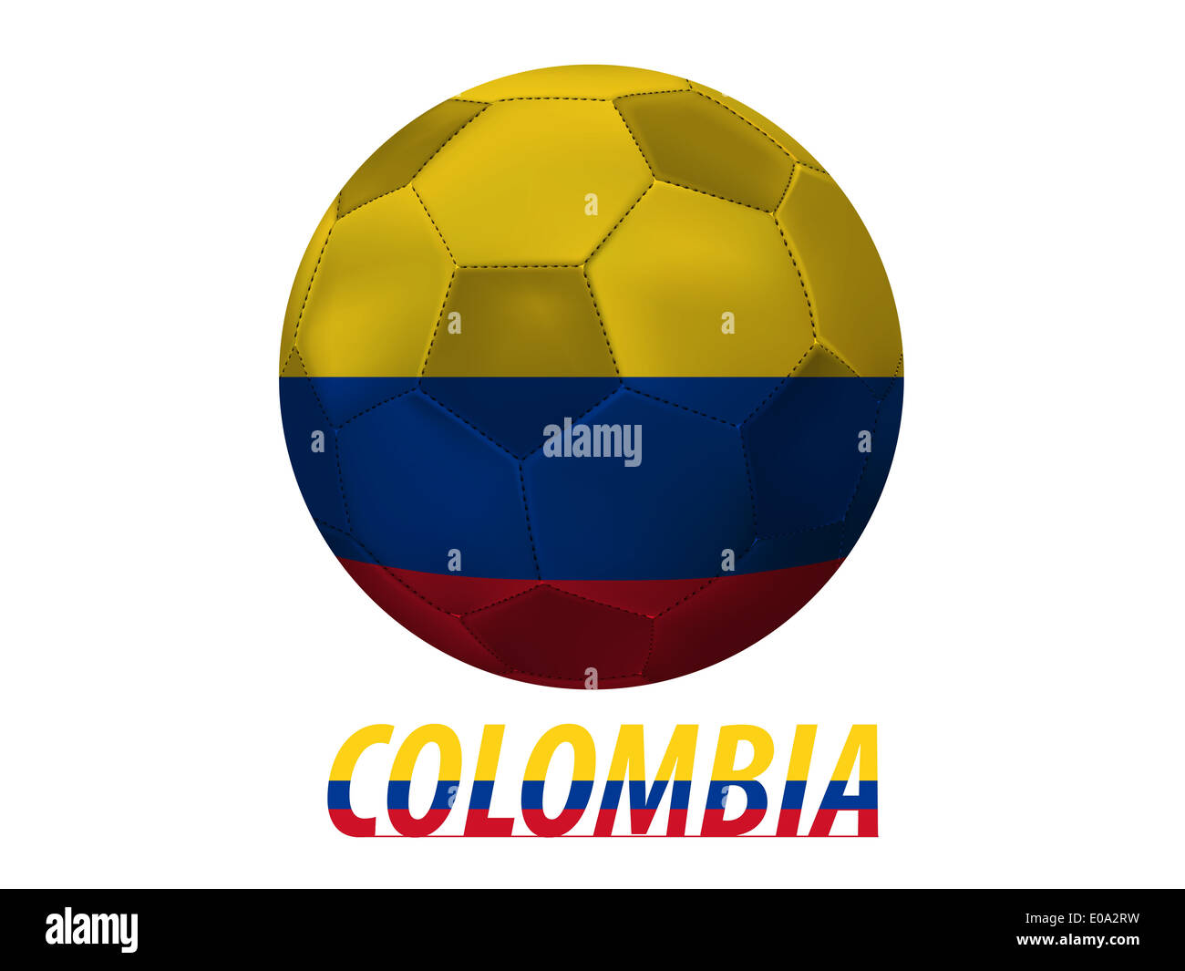 Soccer ball with colombia flag isolated in white Stock Photo - Alamy