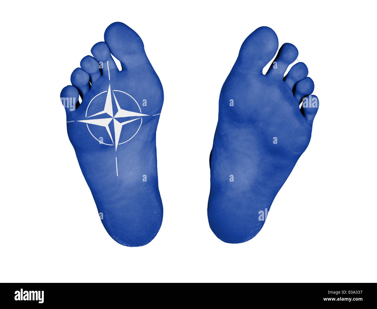 Feet isolated on a white background NATO symbol Stock Photo - Alamy