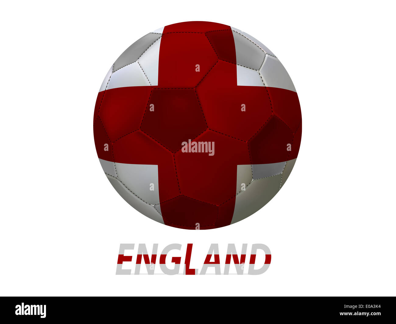 Soccer ball with england flag isolated in white Stock Photo - Alamy