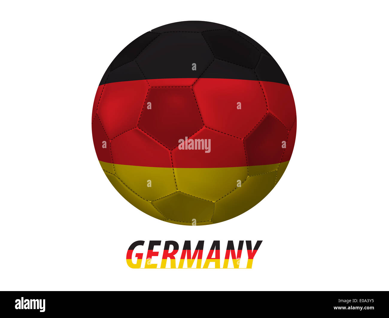 Soccer ball with germany flag isolated in white Stock Photo - Alamy