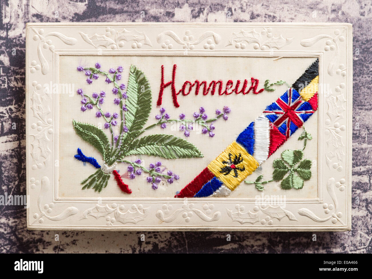 Embroidered Postcards from The First World War Stock Photo - Alamy