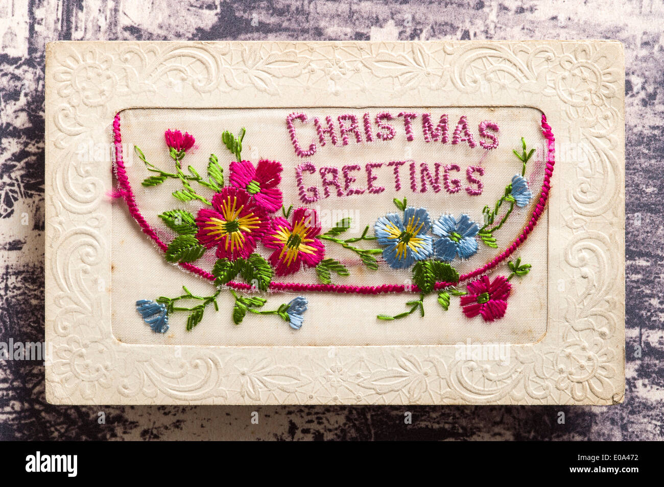 Embroidered postcards from first world hi-res stock photography and ...