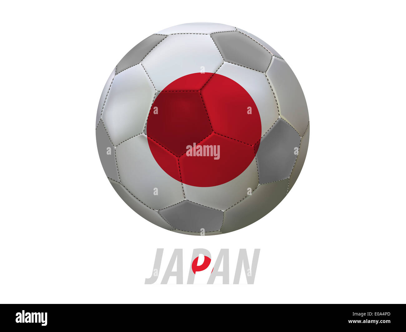 Soccer ball with japan flag isolated in white Stock Photo - Alamy