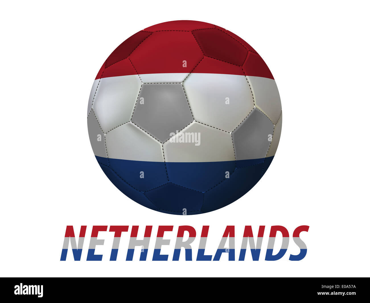 Soccer ball with netherlands flag isolated in white Stock Photo - Alamy
